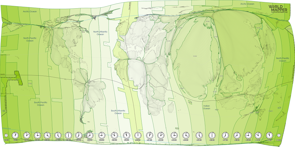 A brief geography of time - Worldmapper