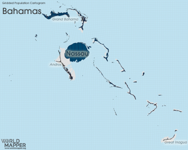 The Bahamas Gridded Population - Worldmapper