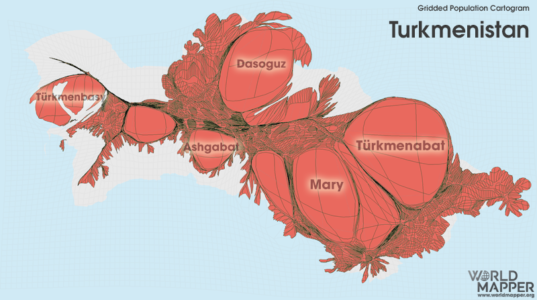 Turkmenistan Gridded Population