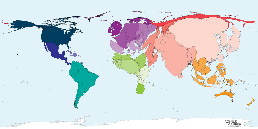 Internet Usage 2015 - Worldmapper