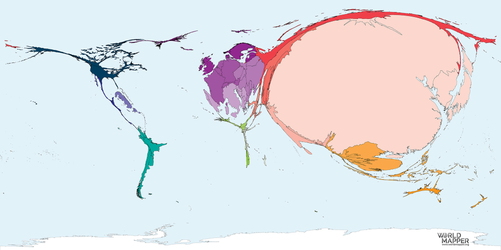 Atheist Population - Worldmapper