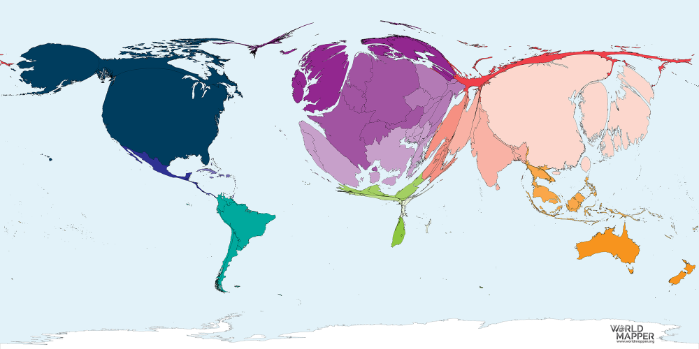 Ivory Coast Gridded Population - Worldmapper