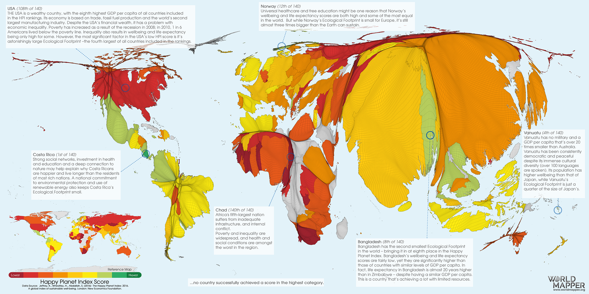 A un happy Planet Worldmapper