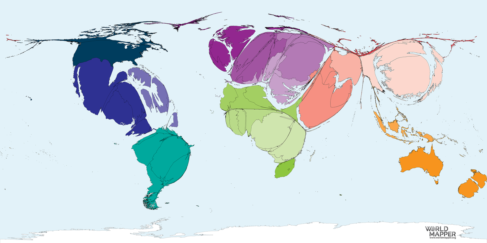 Ecological Footprint per Capita 2019 | Worldmapper