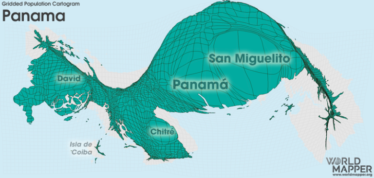 Panama Gridded Population - Worldmapper