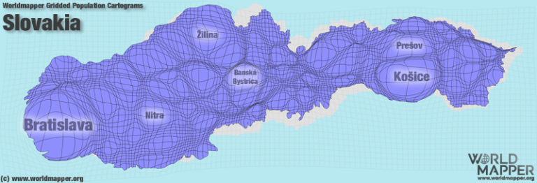 Slovakia Gridded Population - Worldmapper