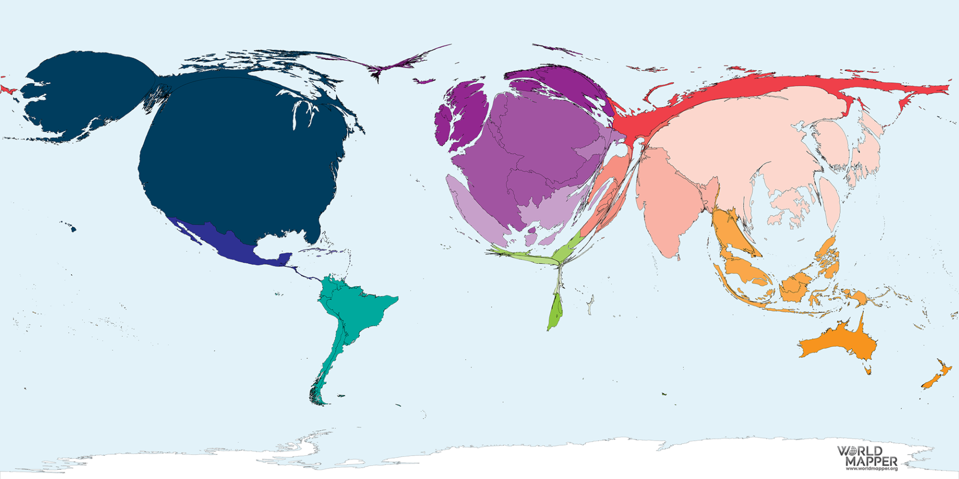 Happy Planet Index - Worldmapper