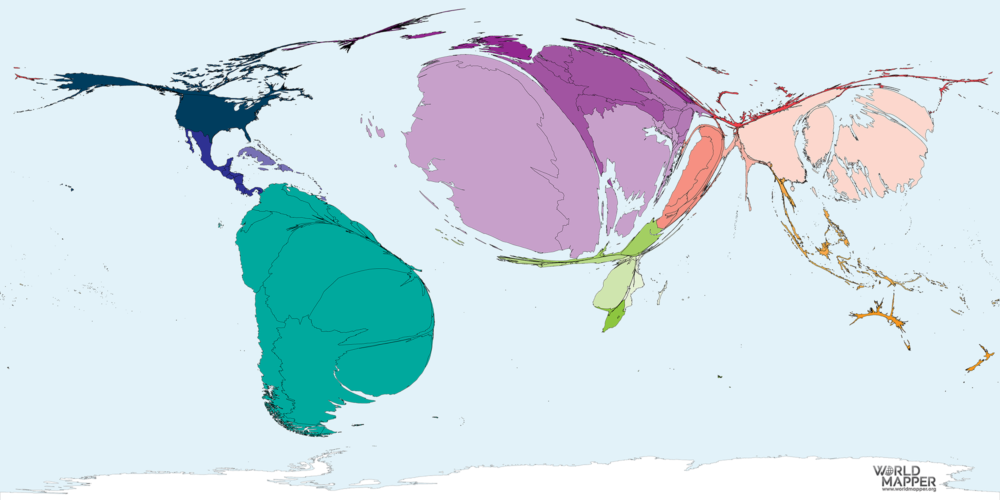 Migration to Brazil 1990-2017 - Worldmapper