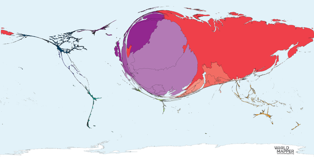 Portugal Gridded Population - Worldmapper