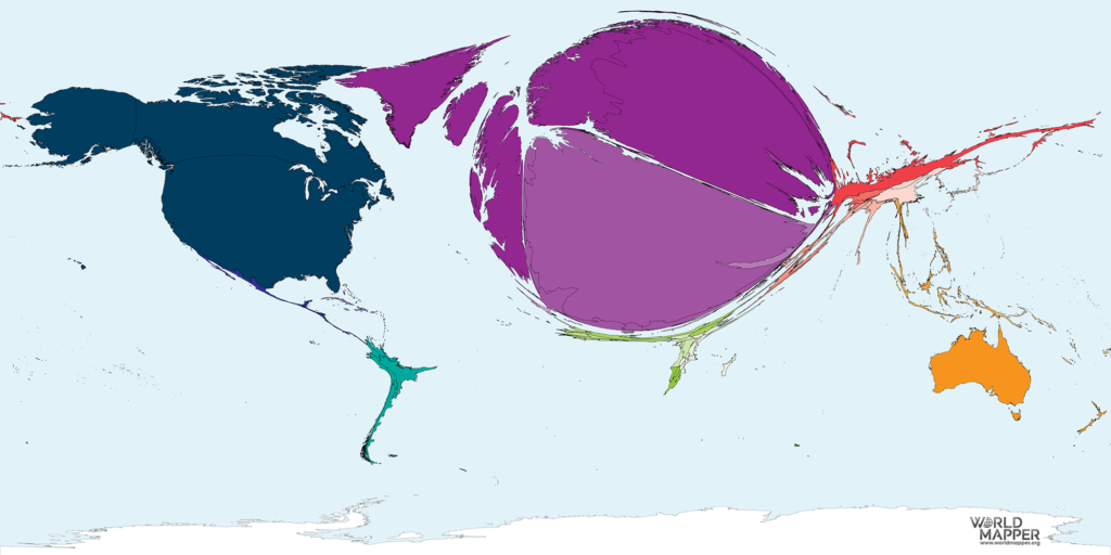 Spread of the Danish Language - Worldmapper