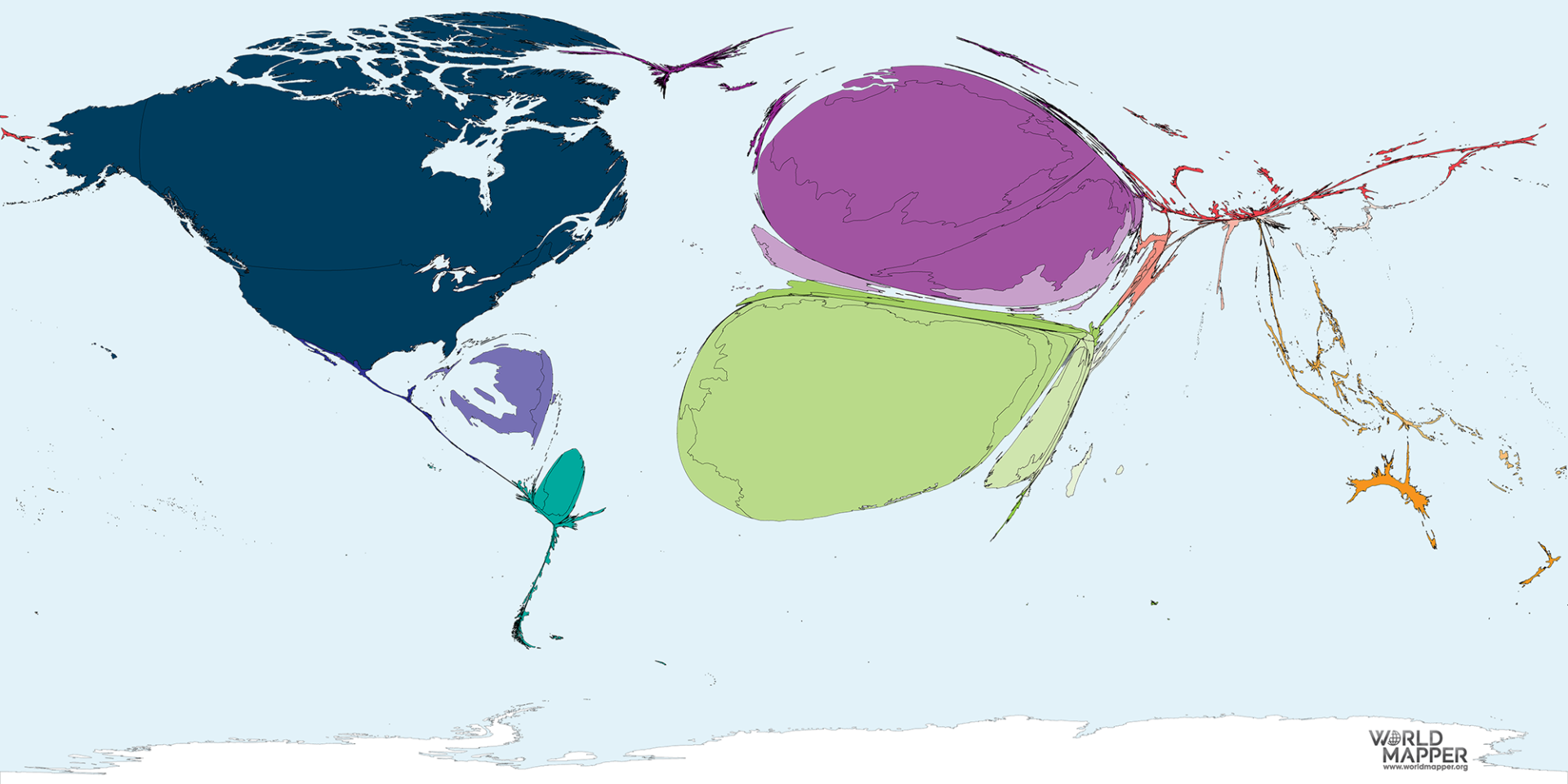 Spread of the French Language - Worldmapper