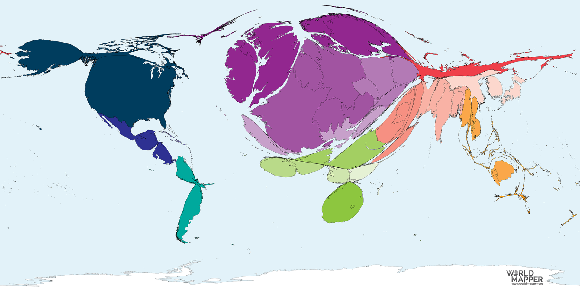 Nobel Prize Worlds - Worldmapper