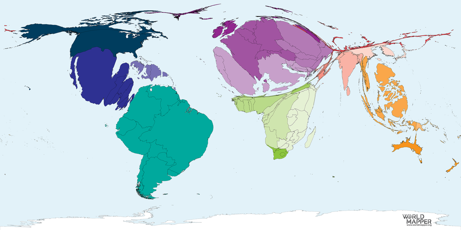 Catholic Population - Worldmapper