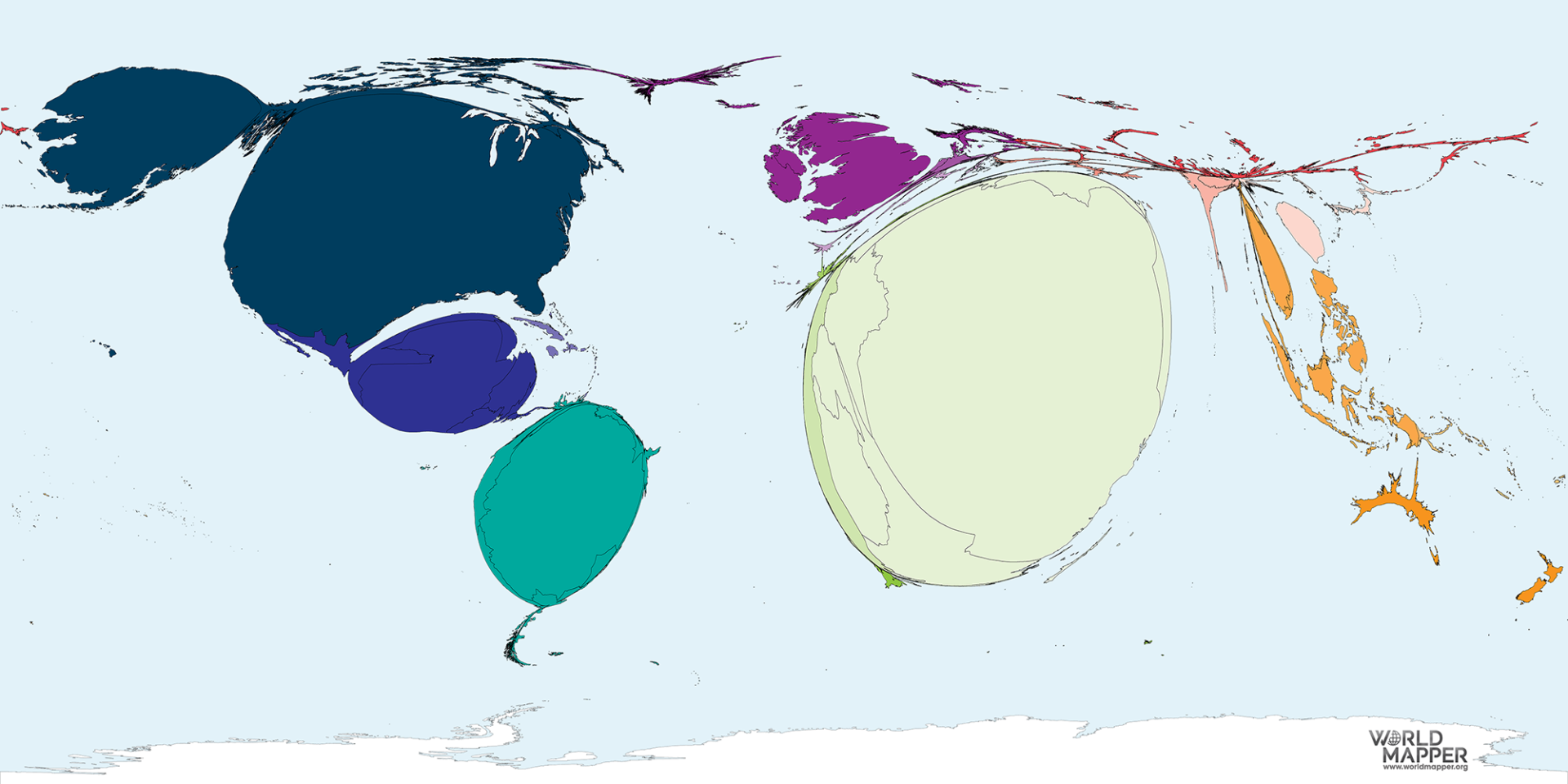 Poverty in Standard of Living - MPI 2019 - Worldmapper