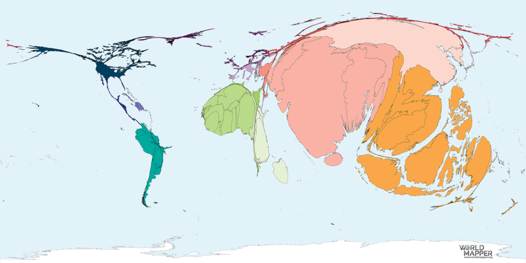 Rice Production Increase 2000-2016 - Worldmapper