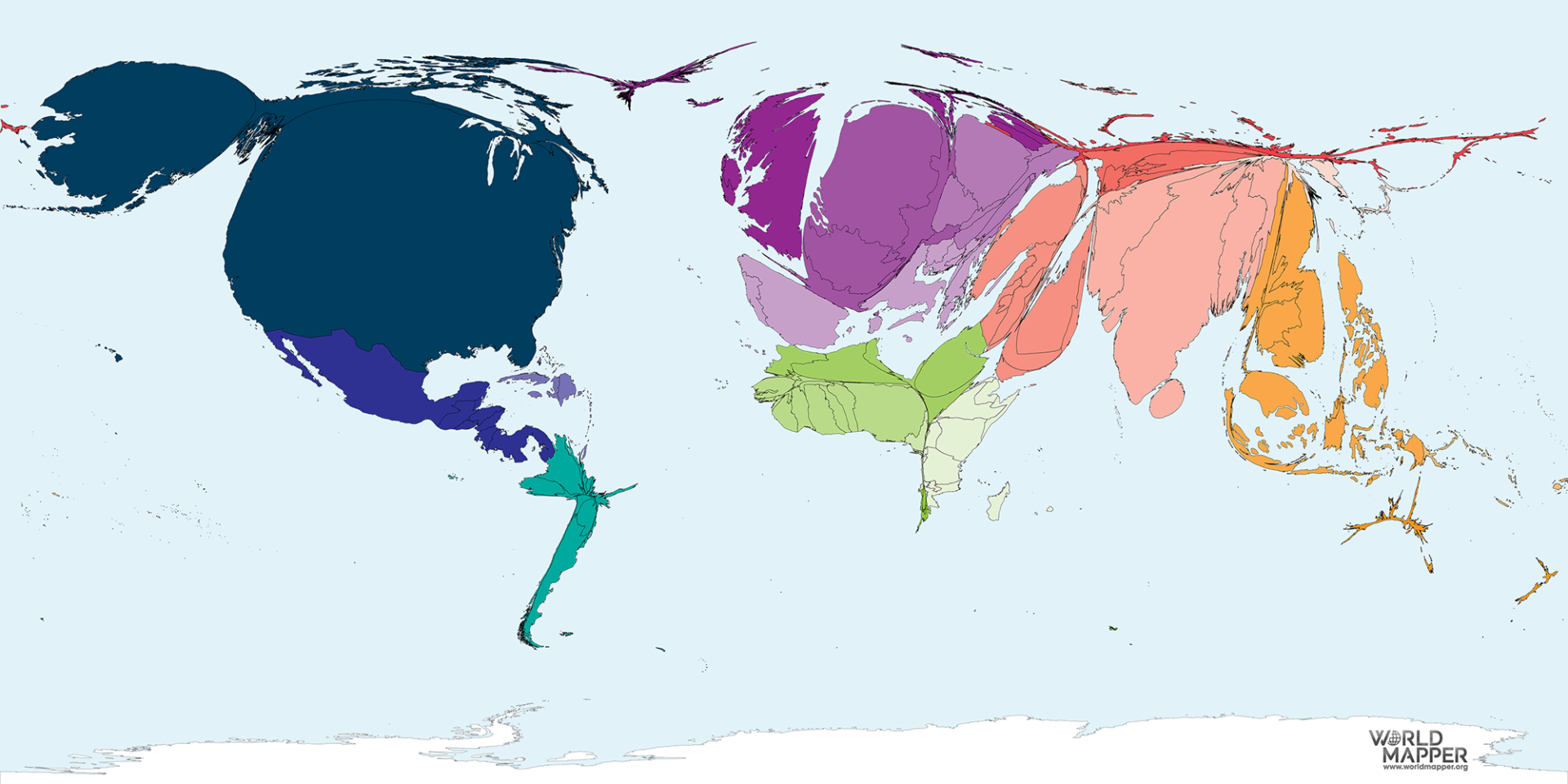 Trade Surplus China 2017 - Worldmapper