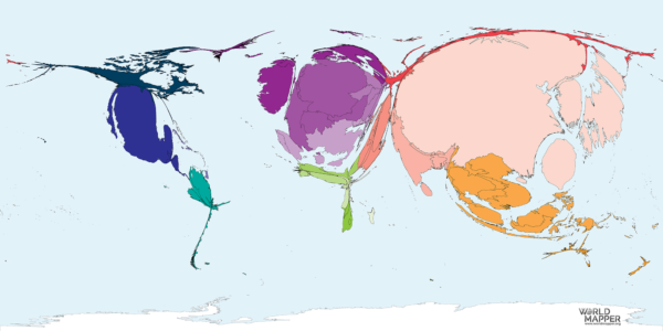 Trade Deficit USA 2017 - Worldmapper
