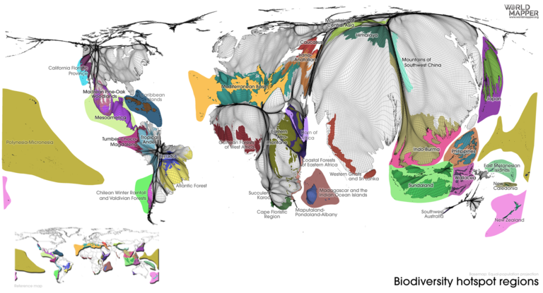 Biodiversity hotspots - Worldmapper