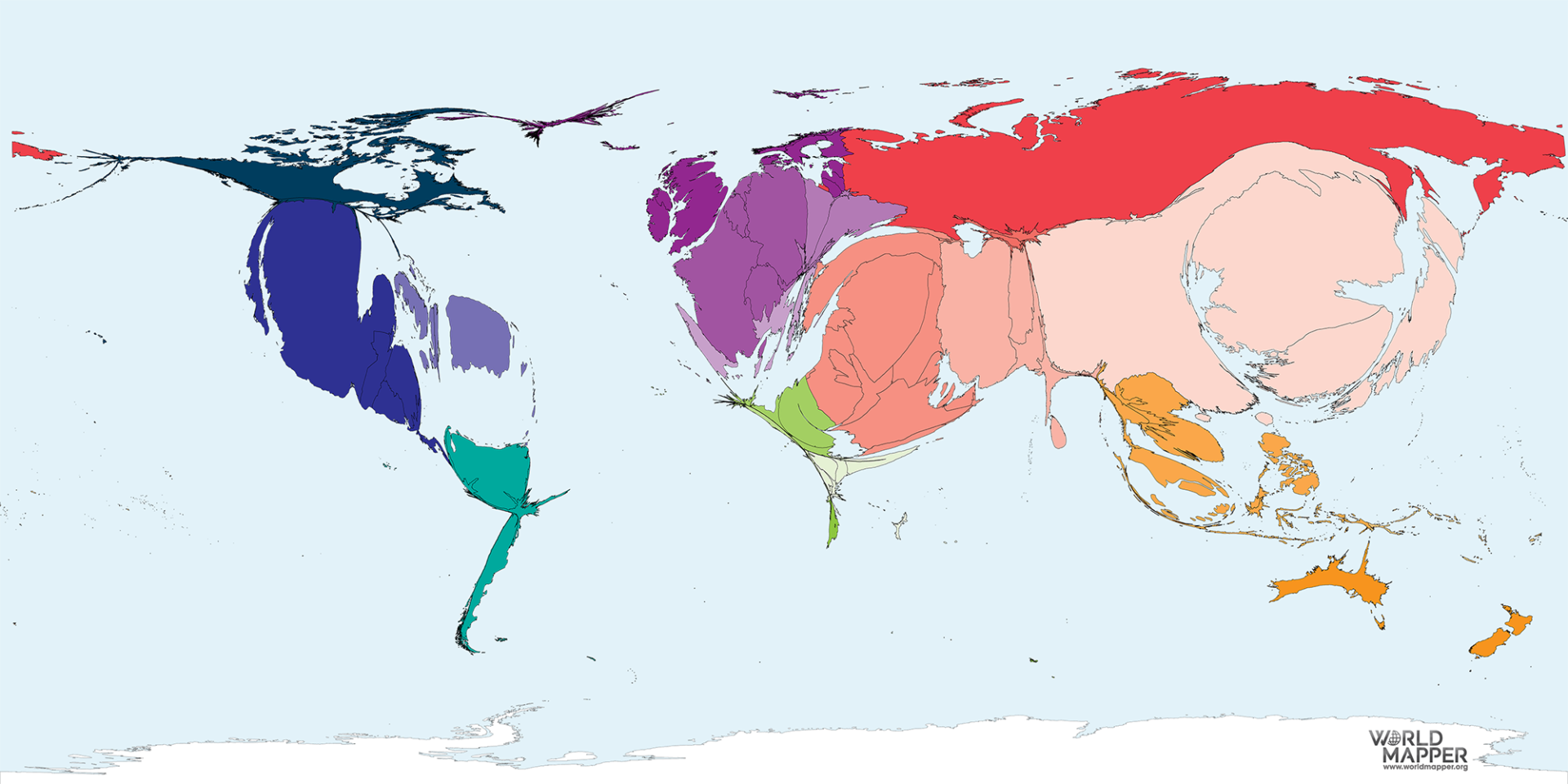 Happy Planet Index - Worldmapper