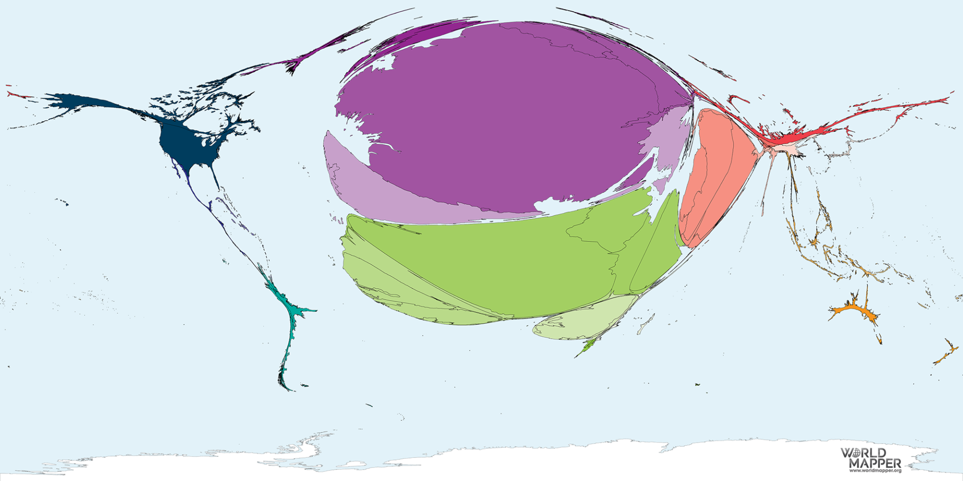 Migration to Morocco 1990-2017 - Worldmapper