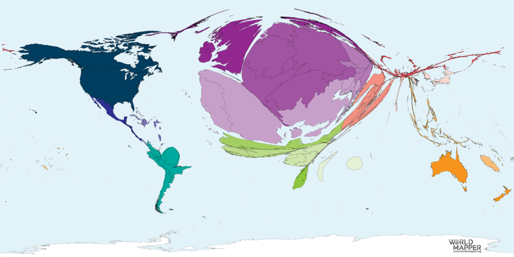 Migration from France 1990-2017 - Worldmapper