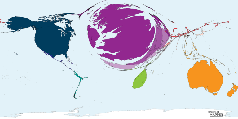 Migration from Ireland 1990-2017 - Worldmapper