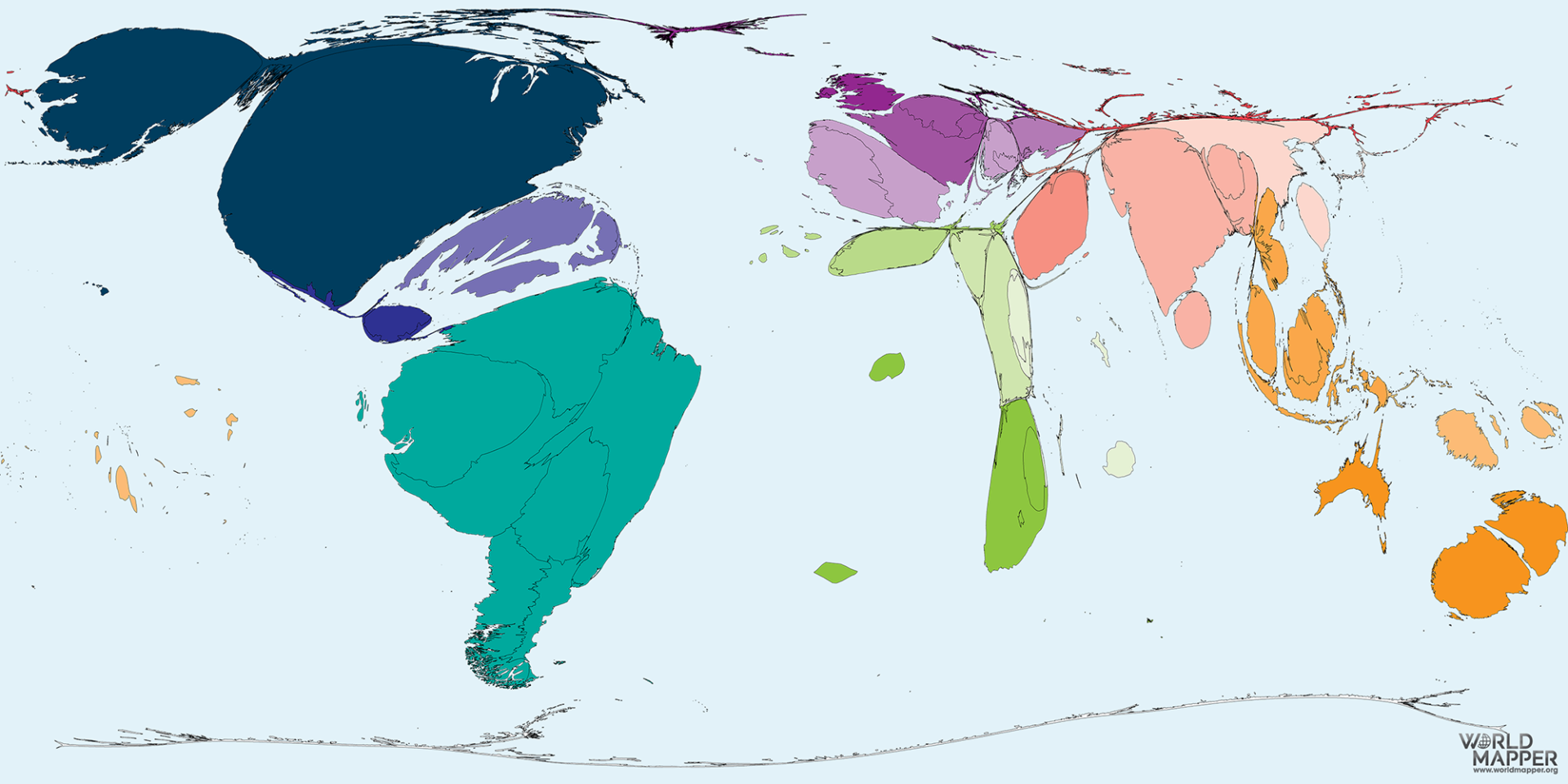 Pigeons - Worldmapper