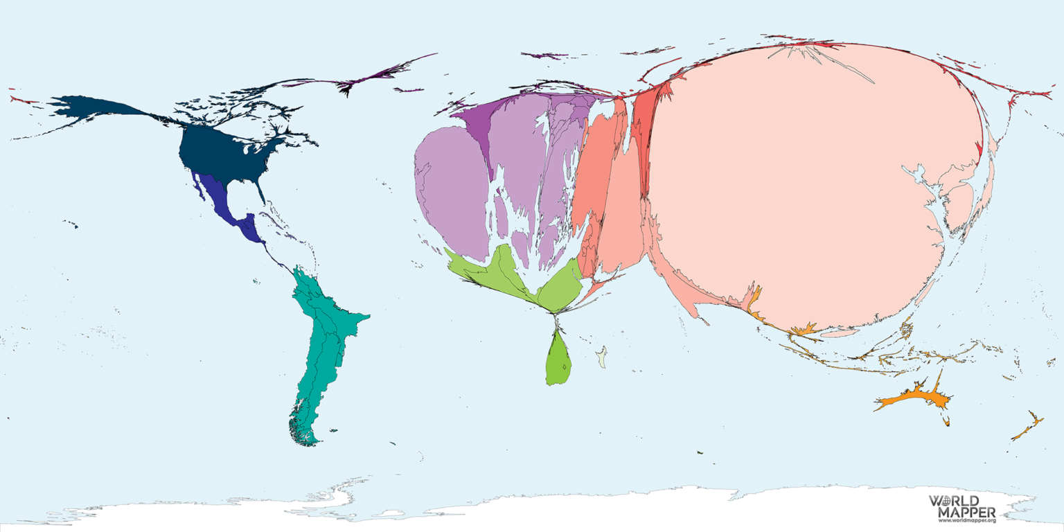 Global remoteness - Worldmapper