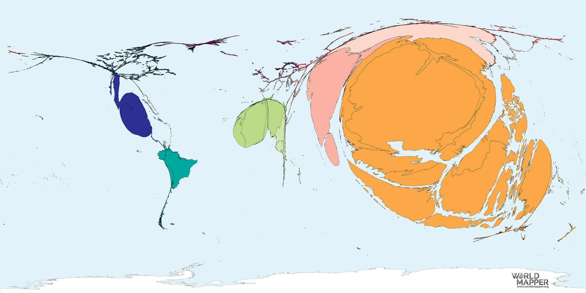 Rubber Production - Worldmapper