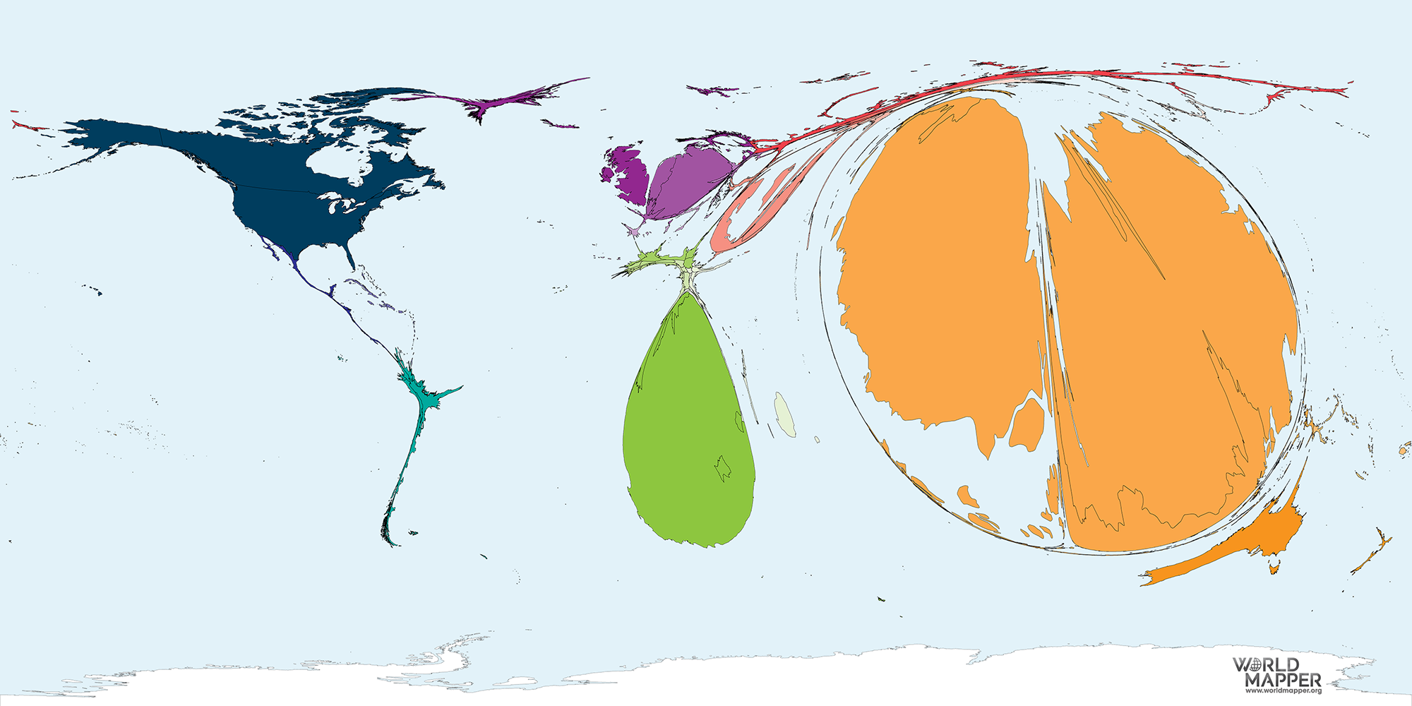 Spread Of Tamil Language Worldmapper