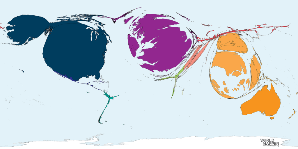 Spread of Thai Language - Worldmapper