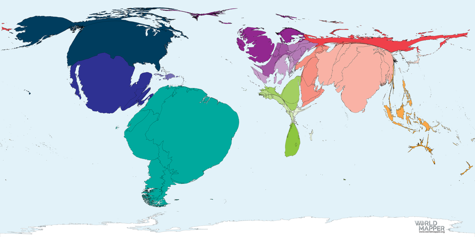 Papua New Guinea Gridded Population - Worldmapper
