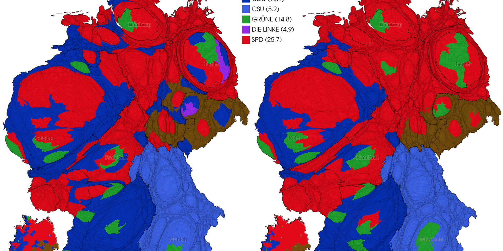 Cartographic Views of the 2024 US Presidential Election - Worldmapper