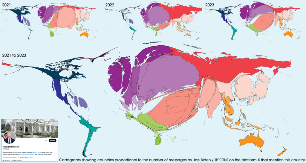 Commander-in-Tweet: A Map Analysis of Joe Biden’s Social Media Activity - Worldmapper
