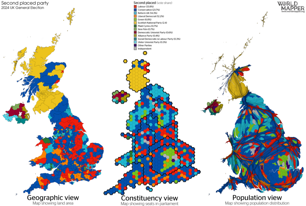 | UK General Election 2024: Second-Placed Parties
